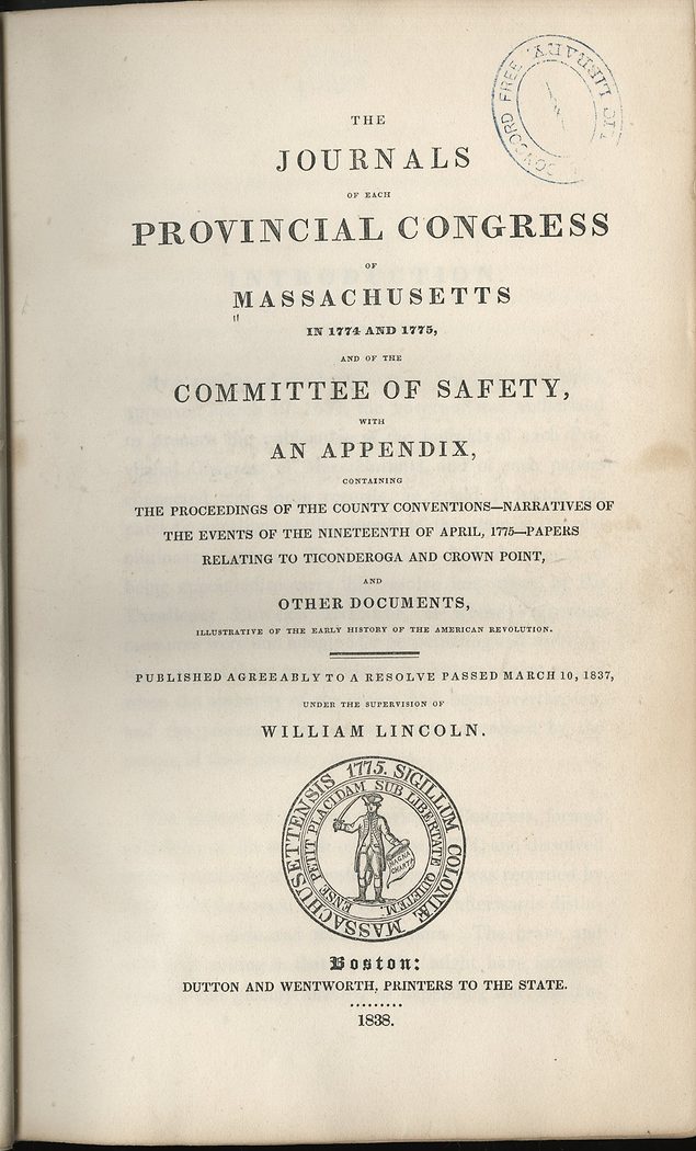 In the Forefront of Revolution: The Massachusetts Provincial Congress ...